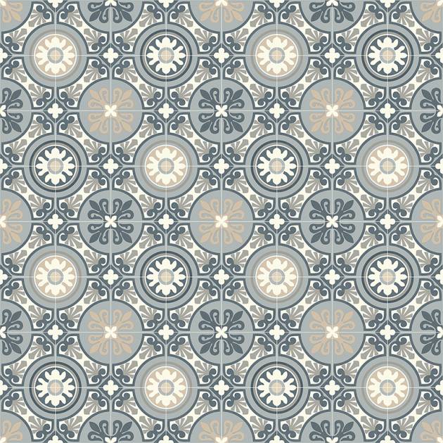 Lifestyle Floors QueensTex Victorian Tile Vinyl | From £9.95 / sq. metre