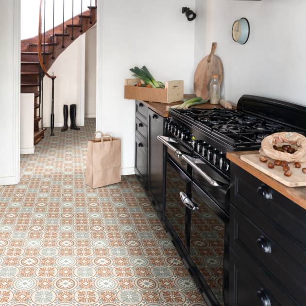 Lifestyle Floors QueensTex Victorian Tile Vinyl | From £10.95 / sq. metre