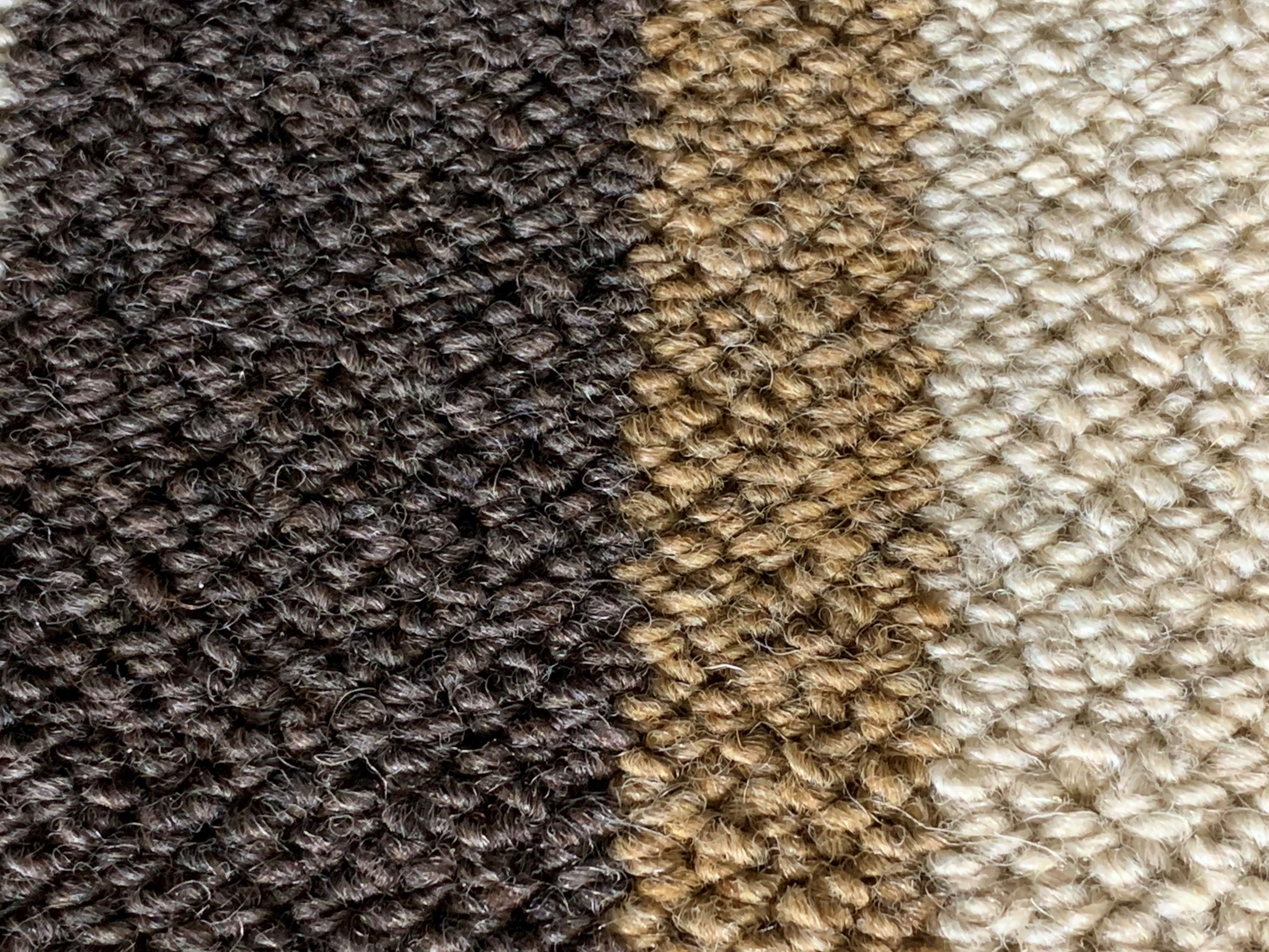 Wool Stripe Carpet - Chunky Loop Pile - 50% OFF