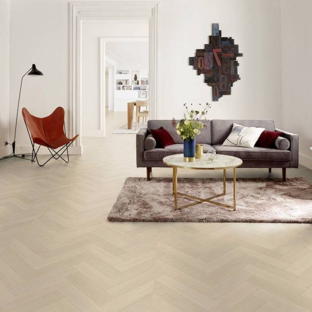 Tarkett Goliath Ancares Herringbone Beige Vinyl | VINYL OFF CUT for ...