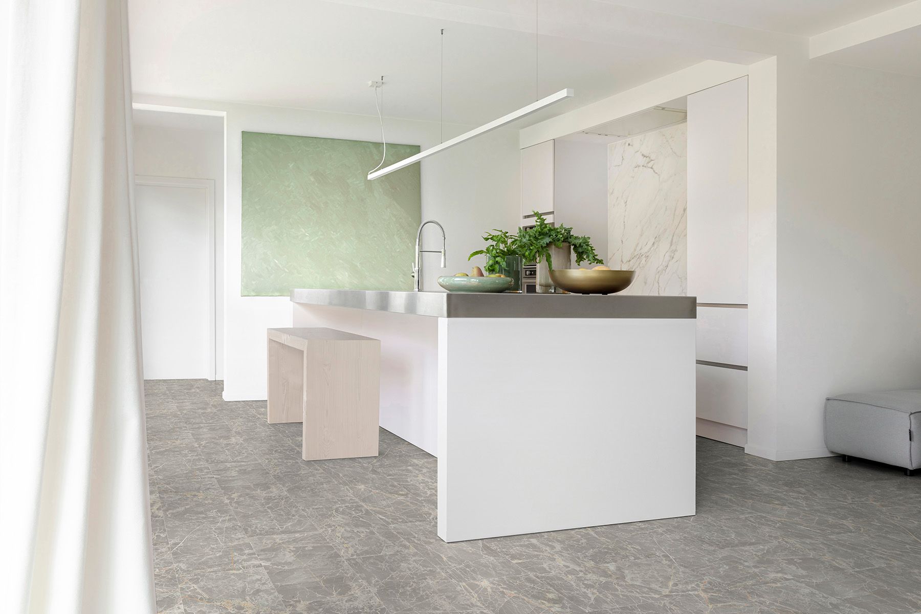 Leoline Natural Trends Portoro Marble Tile Vinyl | SPECIAL OFFER